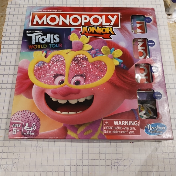 Hasbro | Toys | Hasbro Dreamworks Trolls Monopoly Junior 0 Complete ...